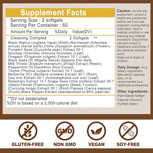 Wormwood Black Walnut multivitamins for wellness