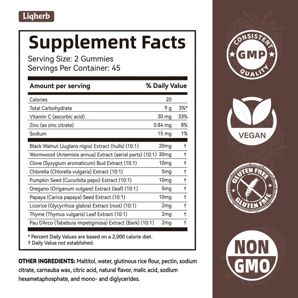 Wormwood clove gummies for digestive support