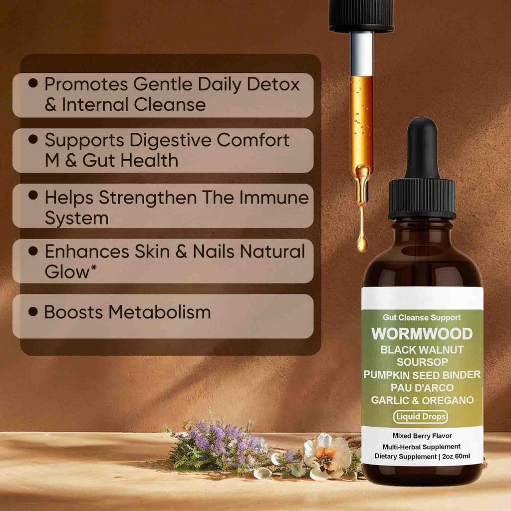 Wormwood drops for detox benefits