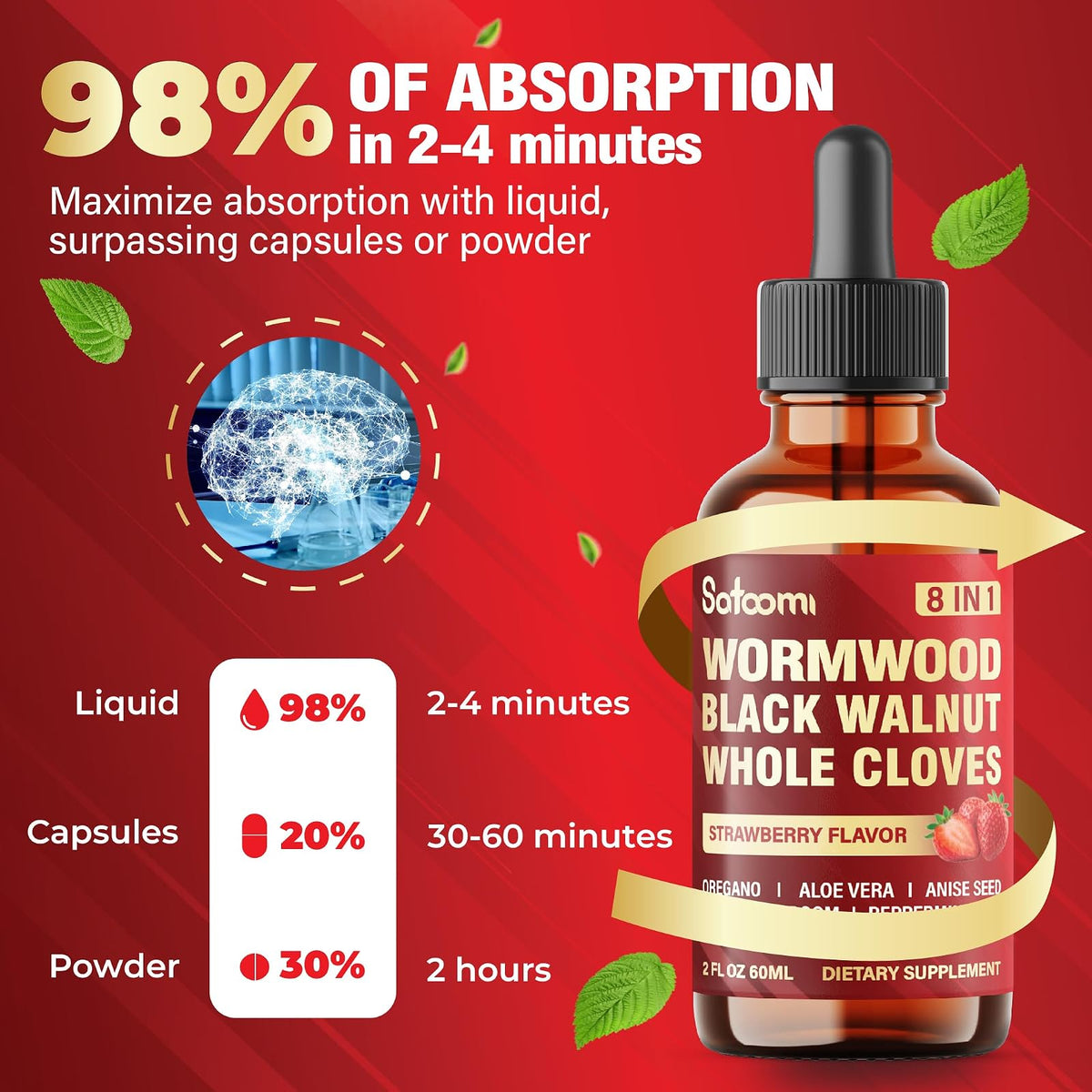 Wormwood drops for holistic health