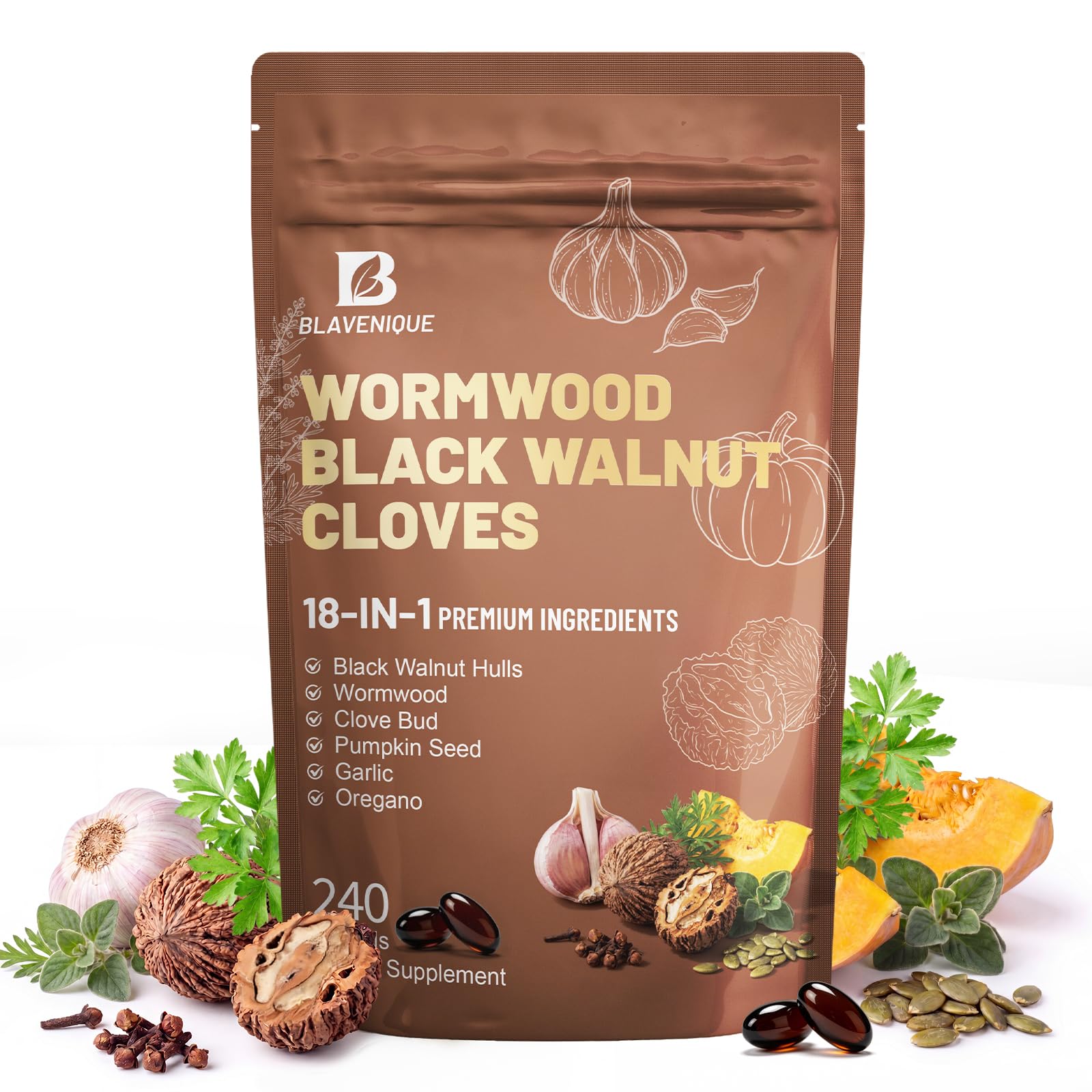 Wormwood herbal blend softgels