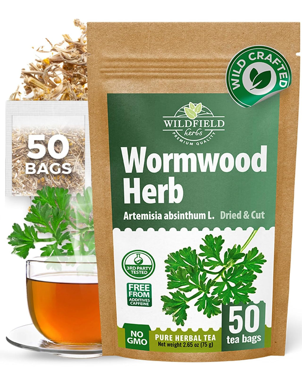 Wormwood herbal tea for digestion