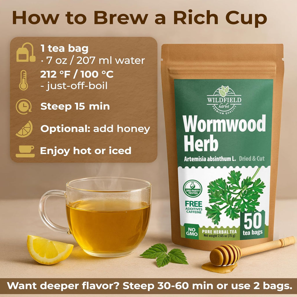 Wormwood tea for herbal wellness
