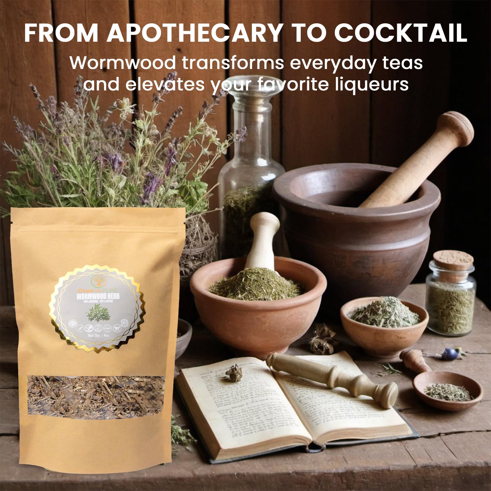 Wormwood tea for wellness and balance