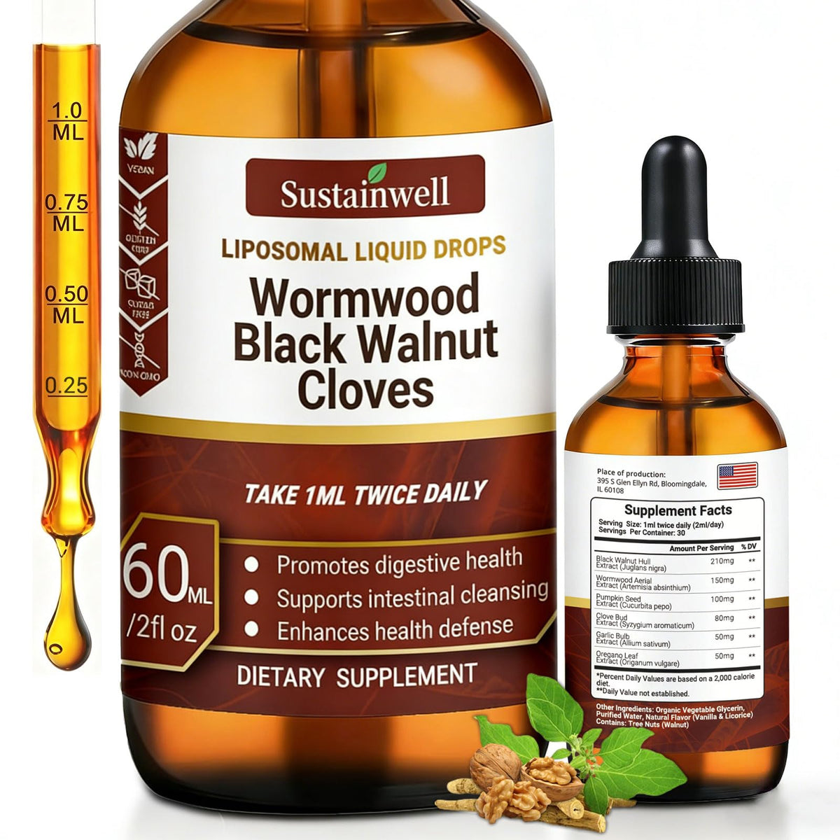 Wormwood tincture for digestive health