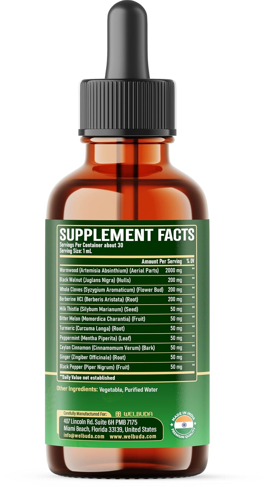 Wormwood tincture for stress relief