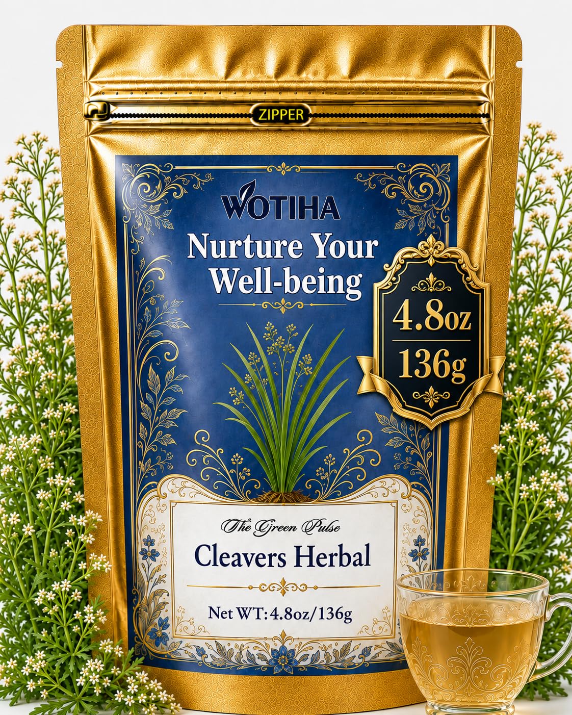 WOTIHA Cleavers Herb for herbal tea