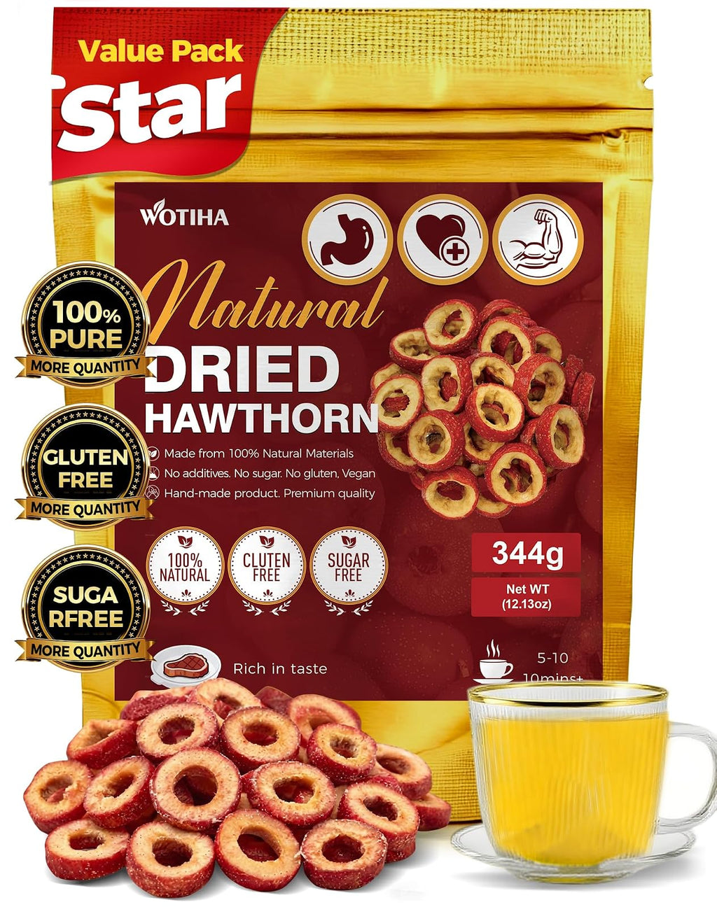 WOTIHA dried hawthorn slices tea