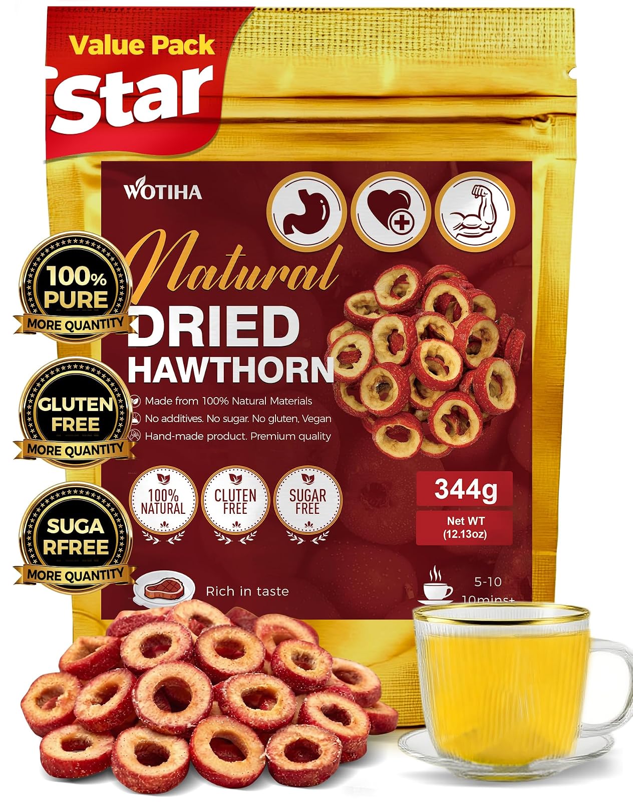 WOTIHA dried hawthorn slices tea