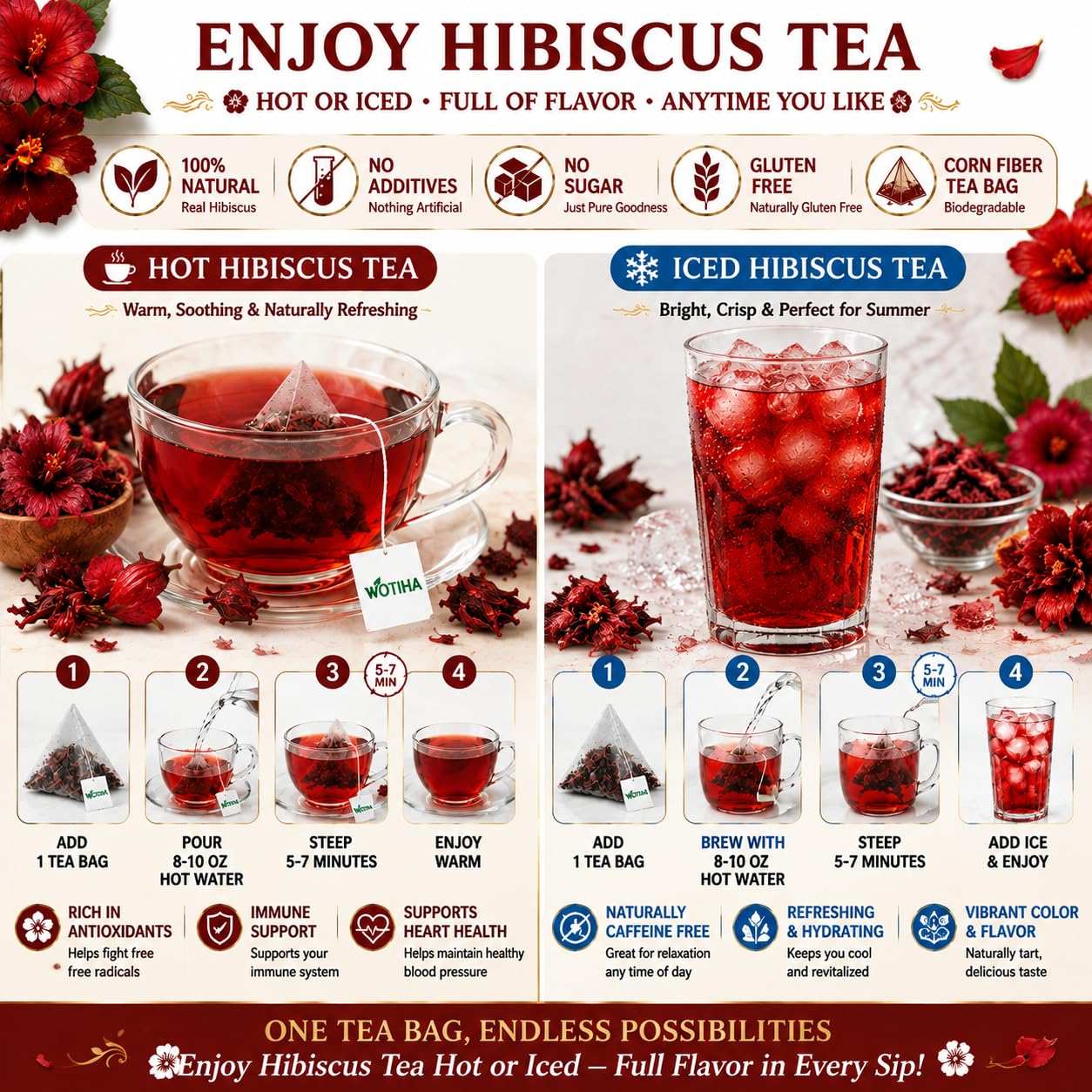 WOTIHA herbal tea for iced drinks