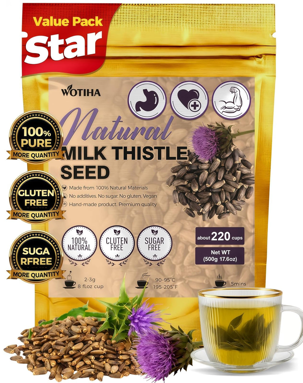 WOTIHA Milk Thistle seeds for liver health