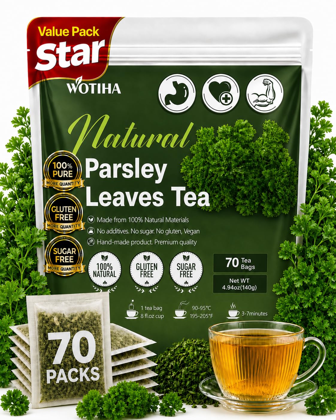 WOTIHA parsley leaf tea bags