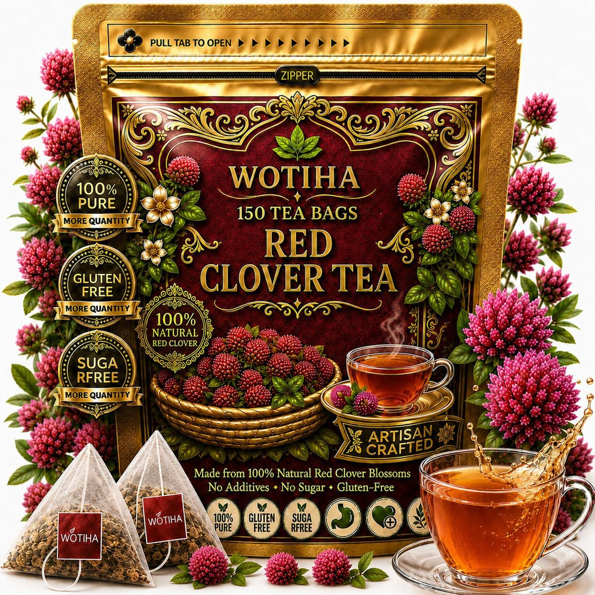 WOTIHA red clover tea bags