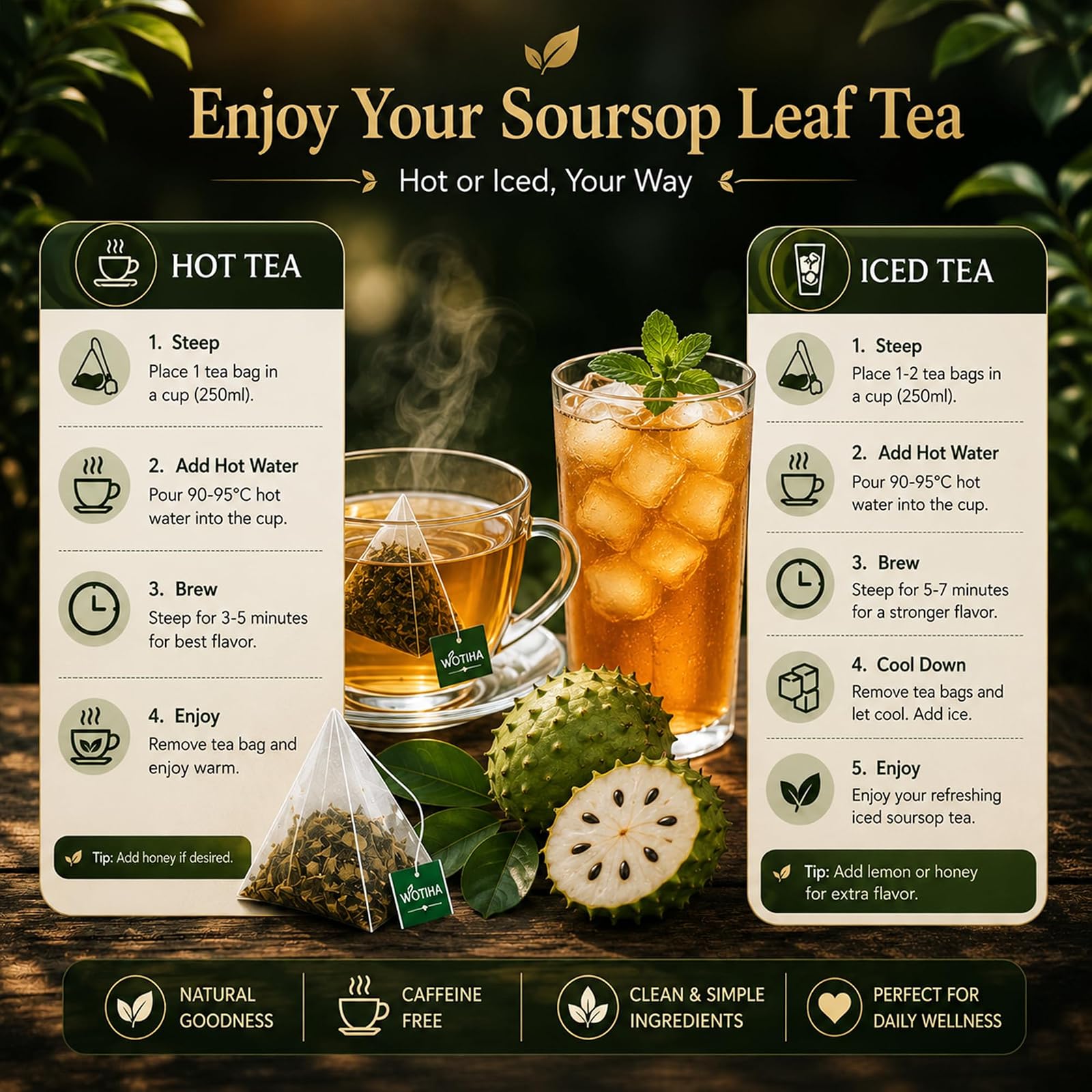 WOTIHA tea bags for wellness