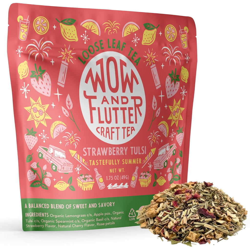 Wow and Flutter Strawberry Tulsi tea