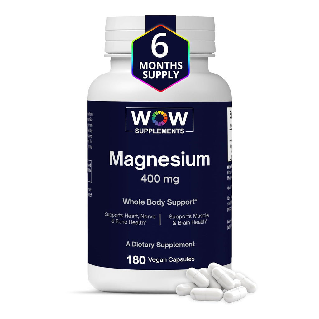 WOW Supplements magnesium 400 mg capsules