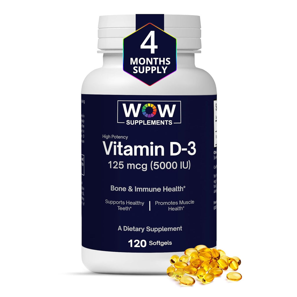 WOW Supplements Vitamin D3 5000 IU