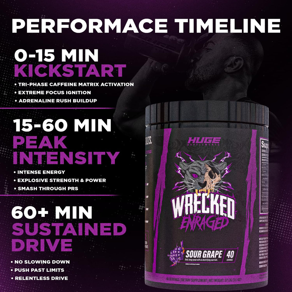 Wrecked Enraged pre workout for muscle pump