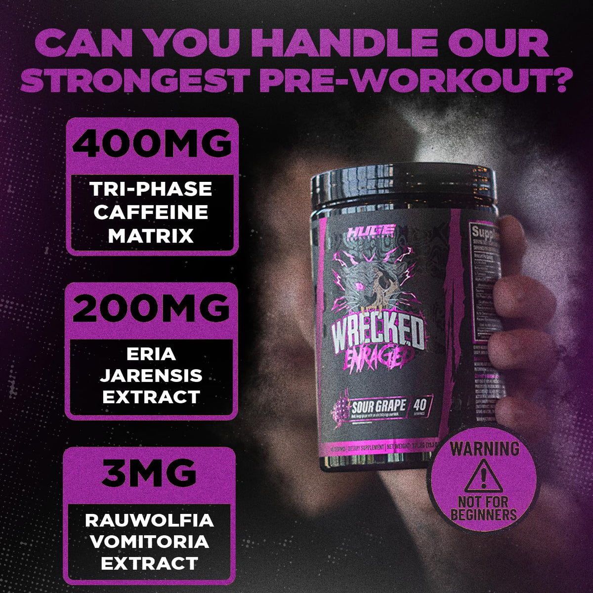 Wrecked pre workout for enhanced focus