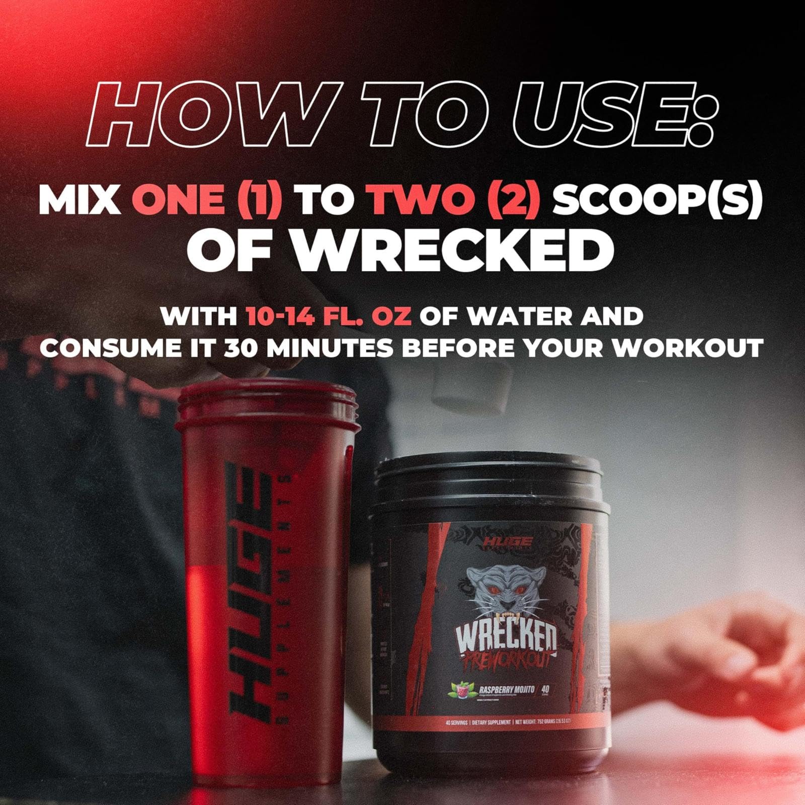 Wrecked pre-workout for muscle pump
