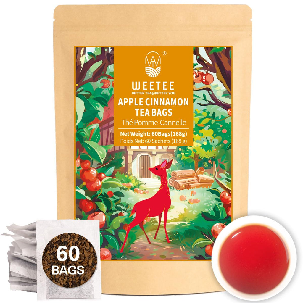WT WEETEE apple cinnamon herbal tea bags