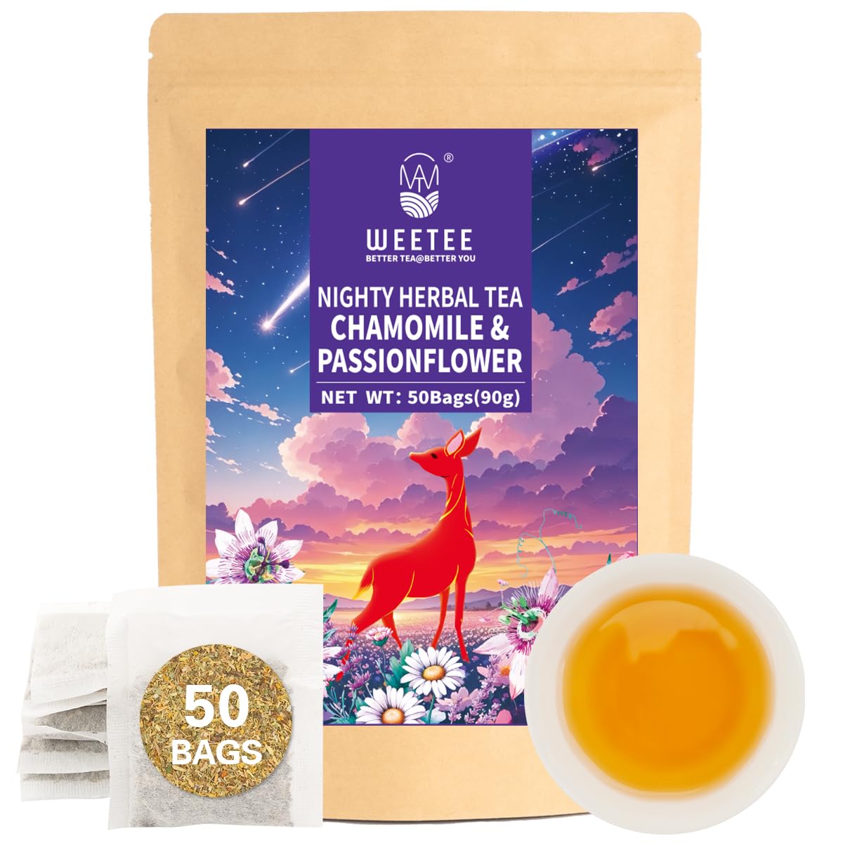 WT WEETEE chamomile herbal tea bags