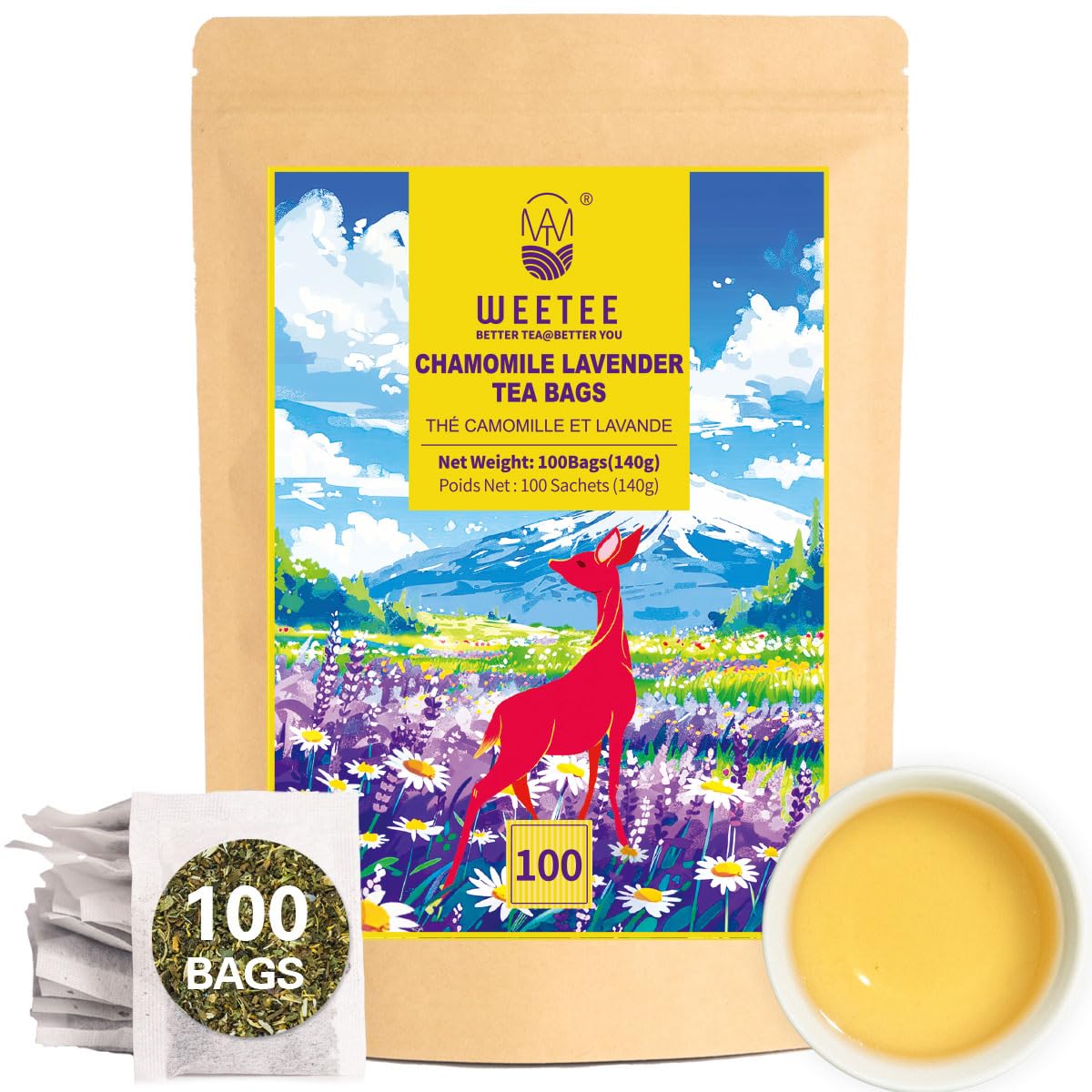 WT WEETEE chamomile lavender tea bags