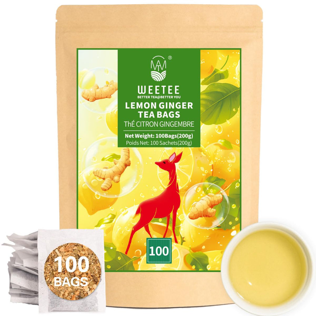 WT WEETEE lemon ginger tea bags