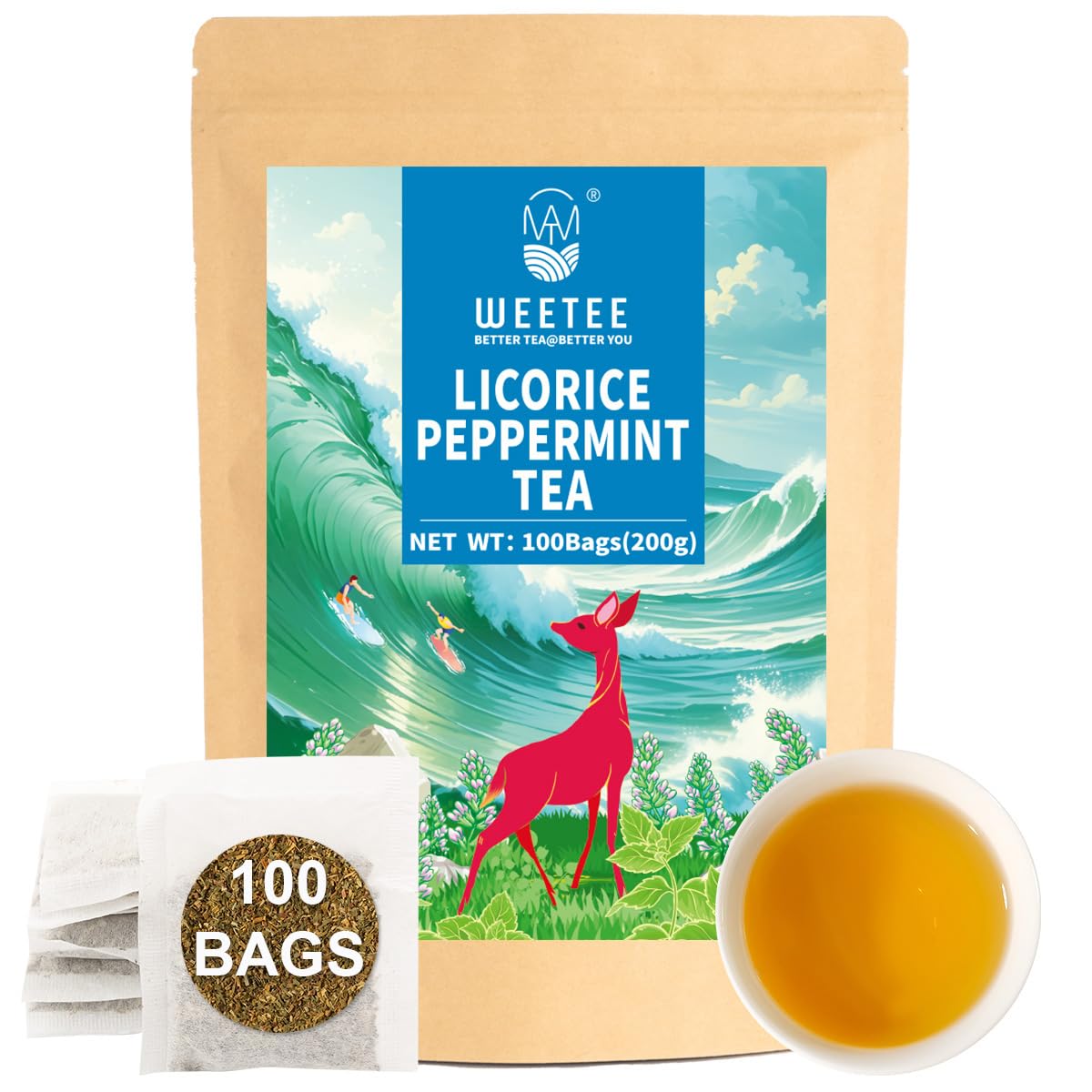 WT WEETEE licorice mint tea bags