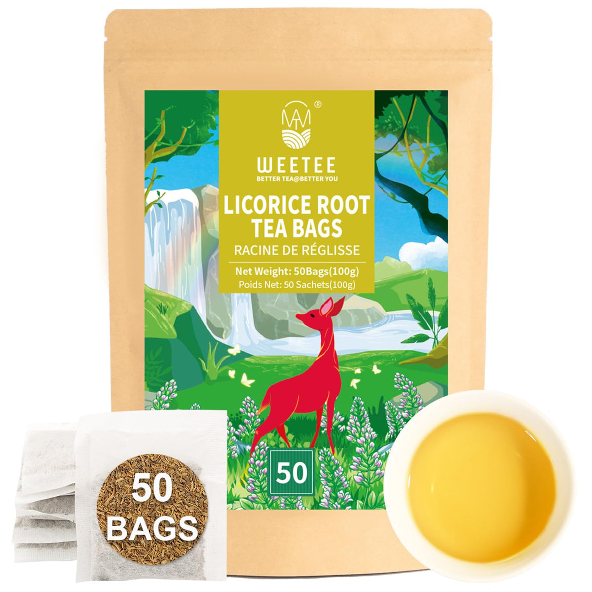 WT WEETEE licorice root tea bags