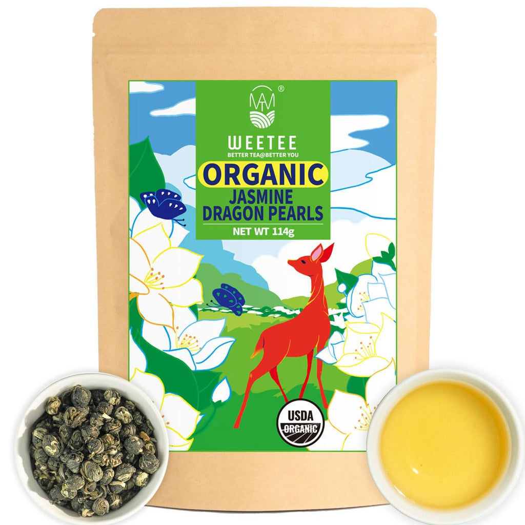 WT WEETEE organic jasmine pearls tea