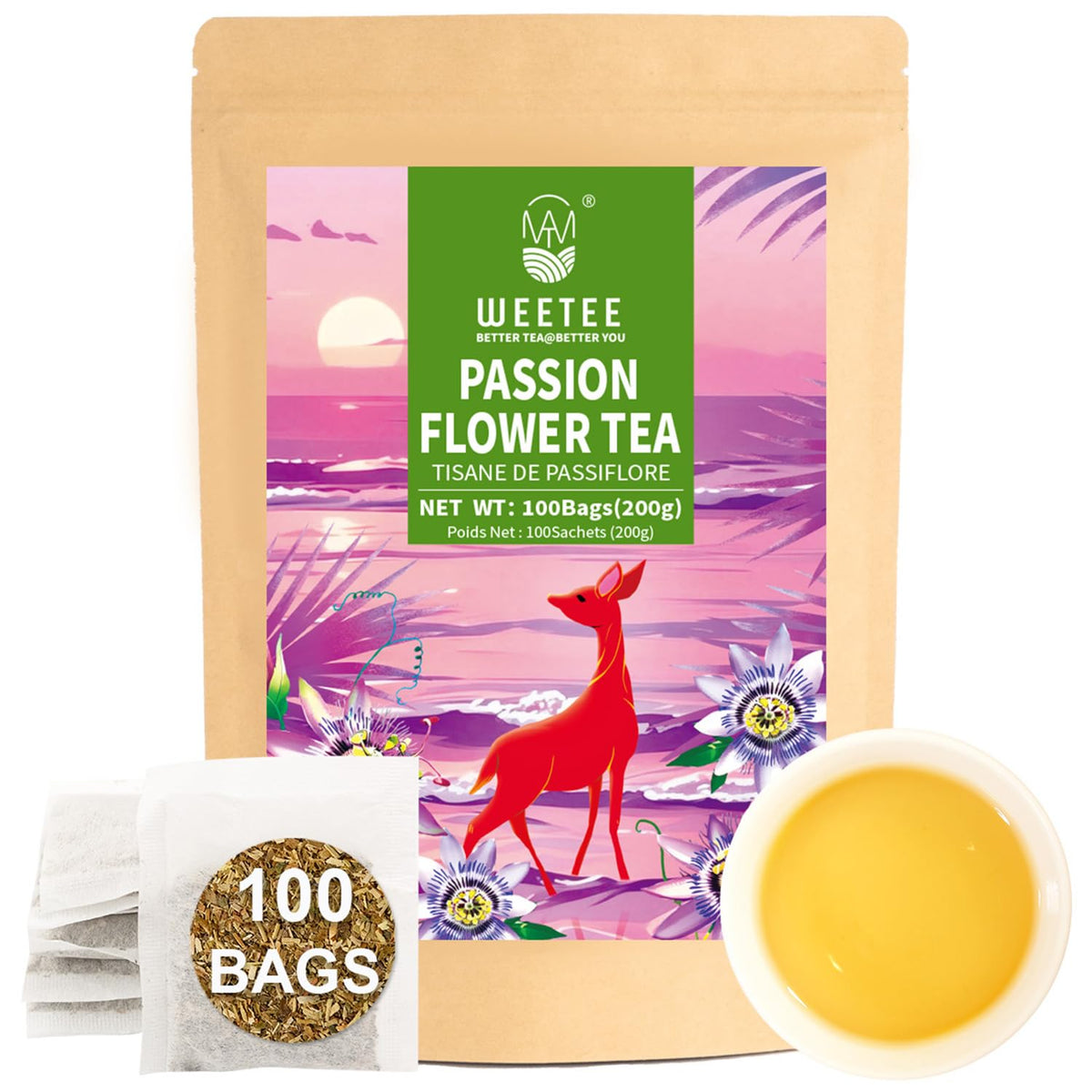 WT WEETEE passionflower tea bags