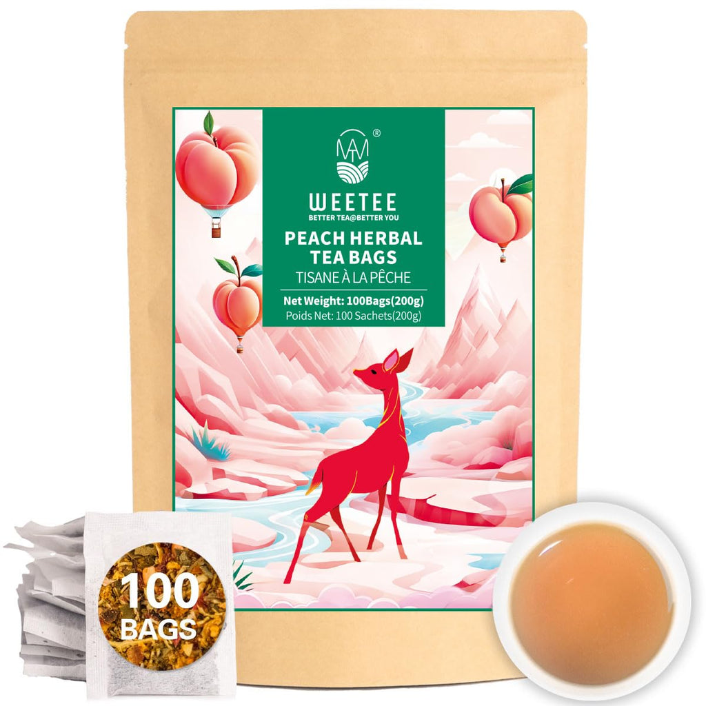 WT WEETEE peach herbal tea bags