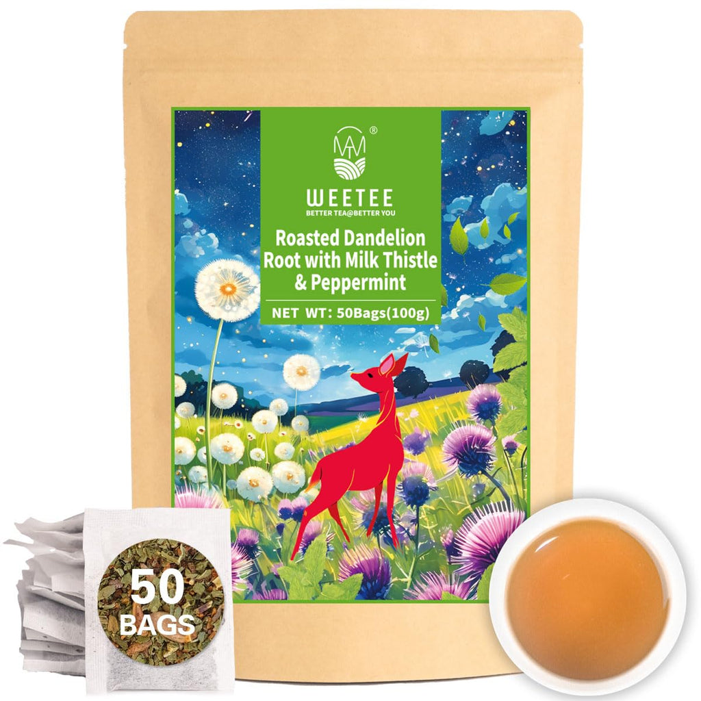 WT WEETEE roasted dandelion root tea bags