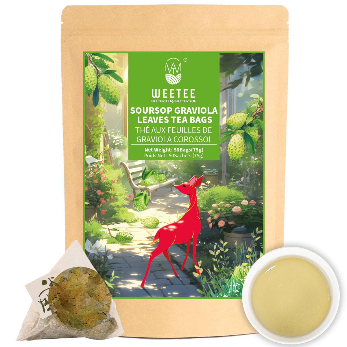 WT WEETEE soursop leaf tea bags