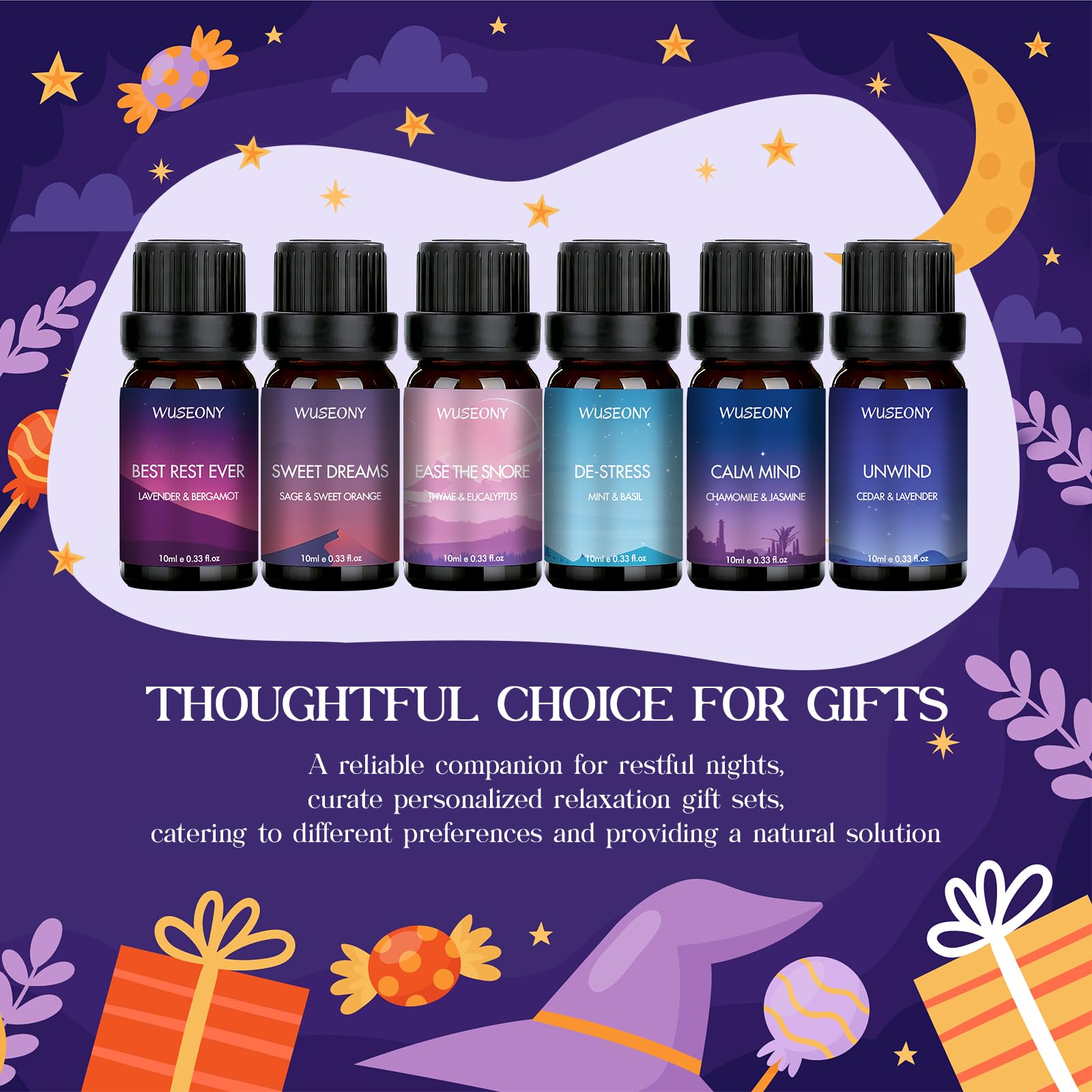 WUSEONY essential oils gift set