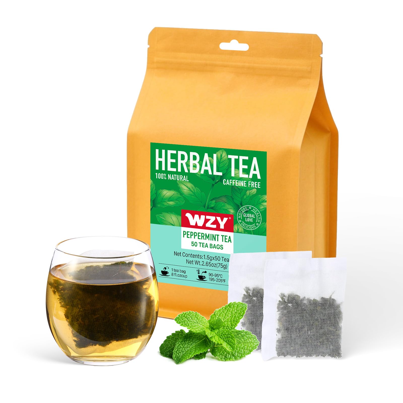 WZY peppermint herbal tea bags
