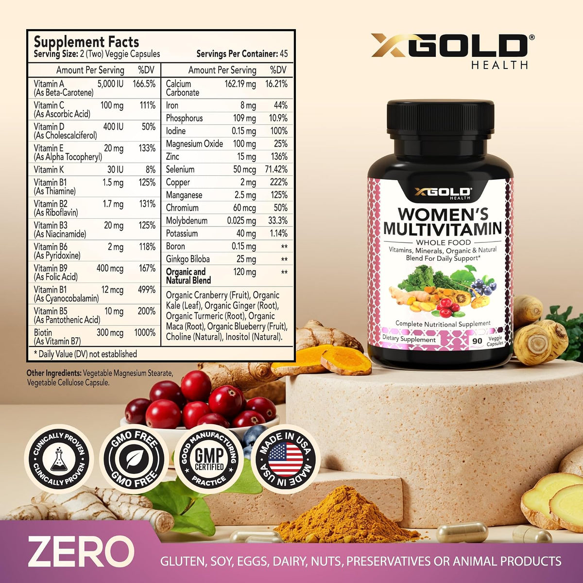 X Gold Health multivitamins for seniors