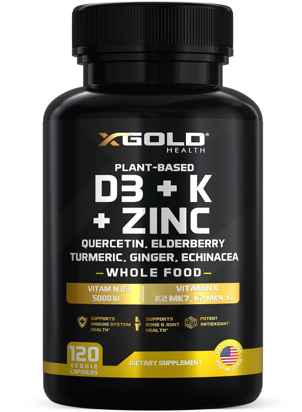 X Gold Health vitamin D3 K2 capsules