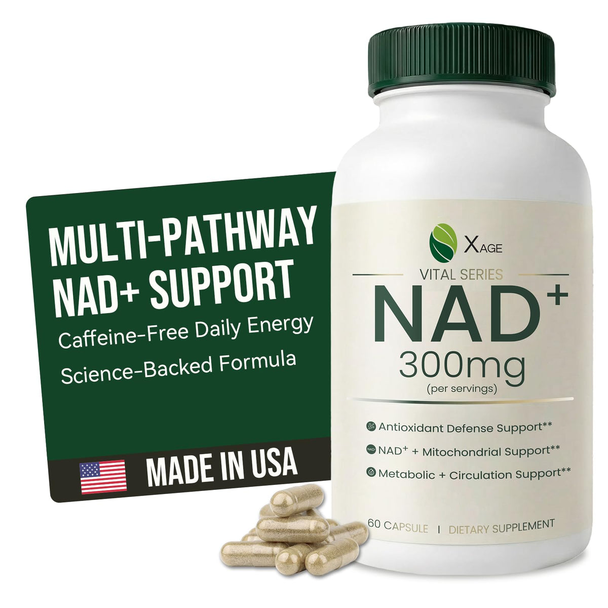 XAGE NAD+ supplement for energy