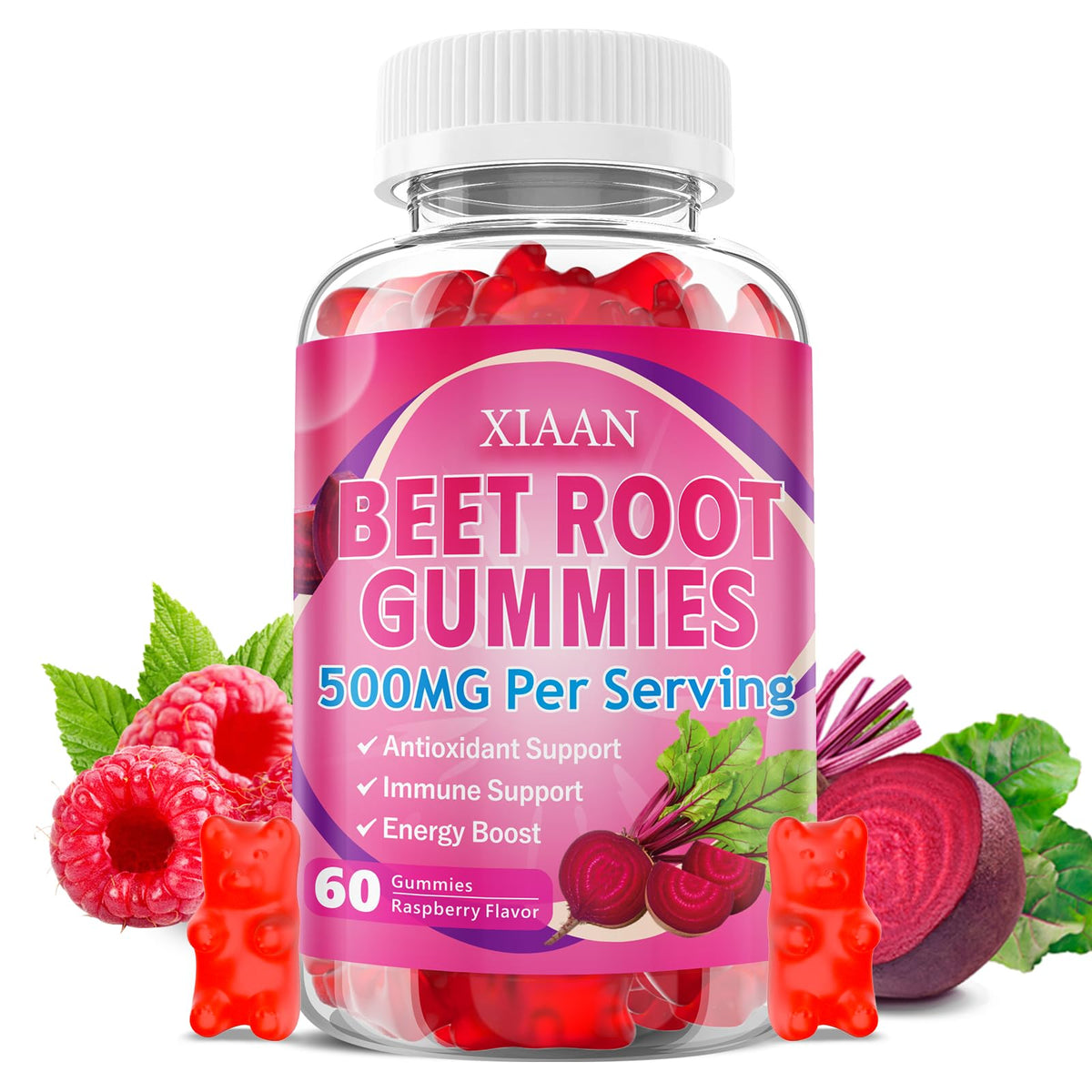 XIAAN beet root gummies for energy
