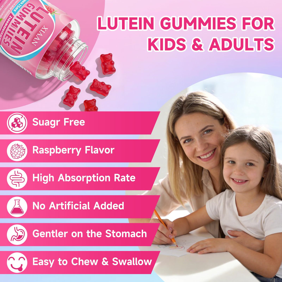 XIAAN gummies with lutein and zeaxanthin