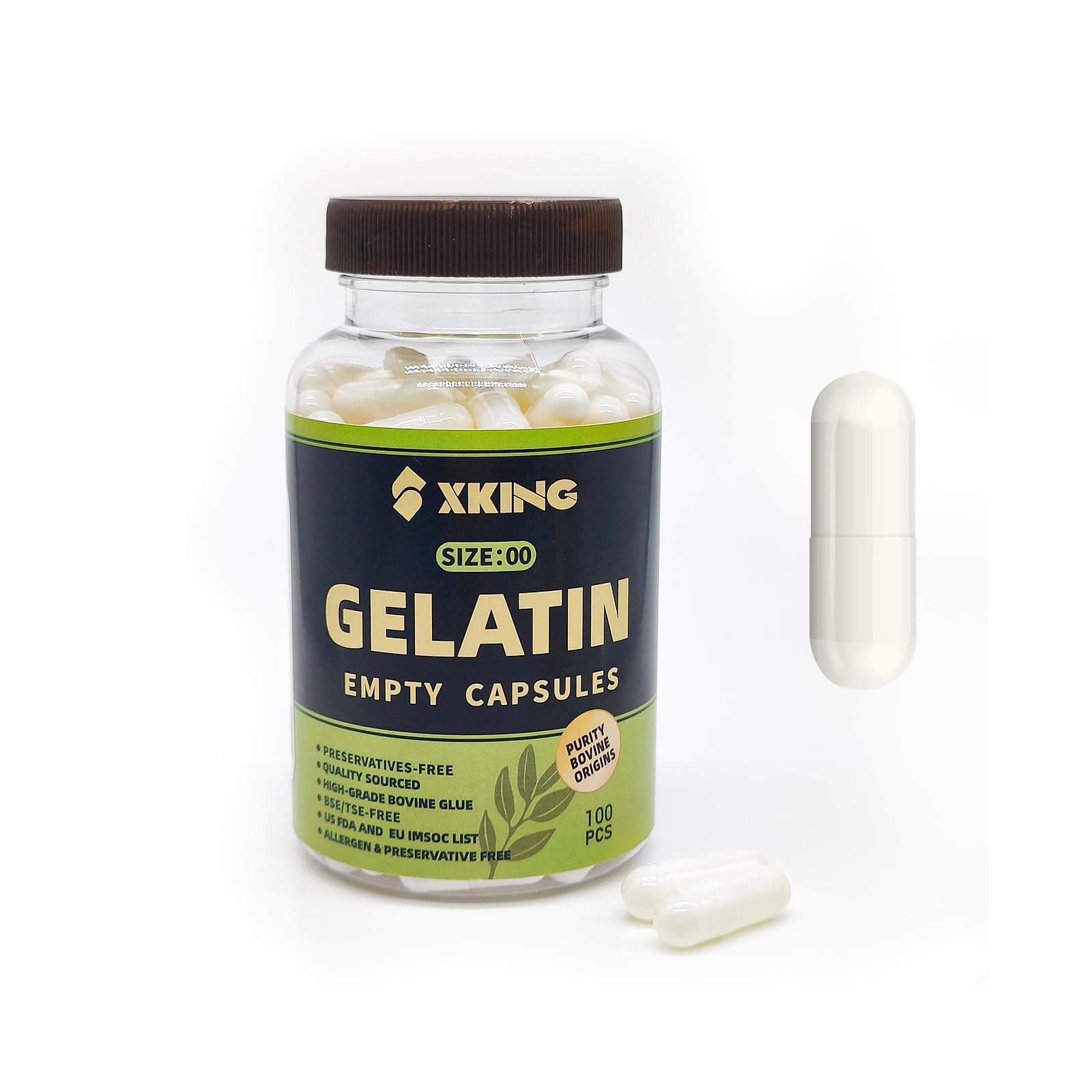 Xking size gelatin capsules for supplements