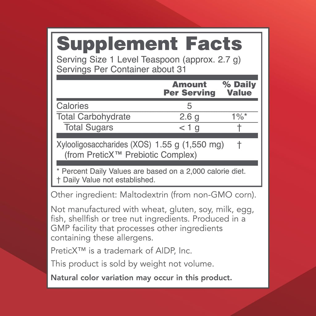 XOS prebiotic powder for gut health