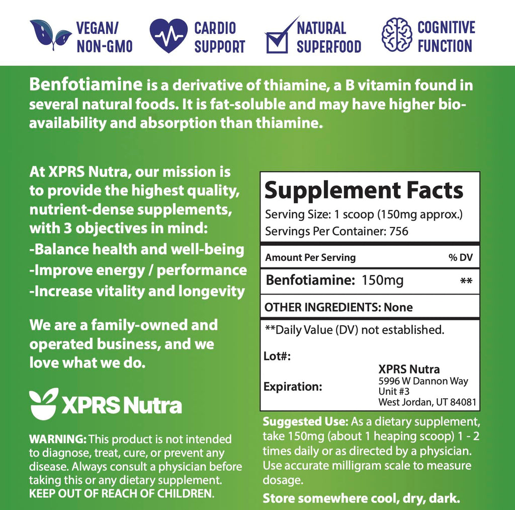 XPRS Nutra Benfotiamine for daily wellness
