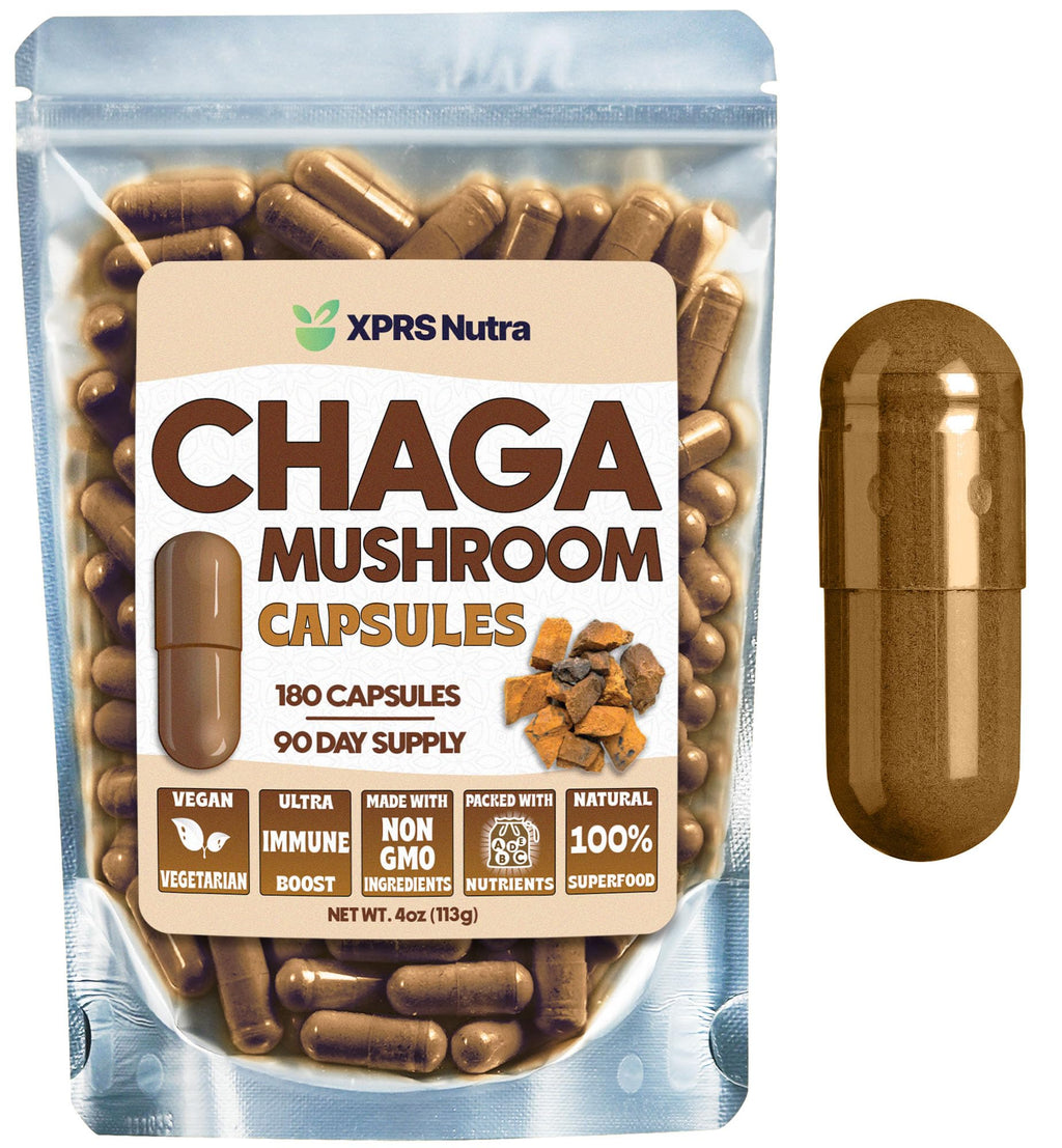 XPRS Nutra Chaga mushroom capsules for immunity