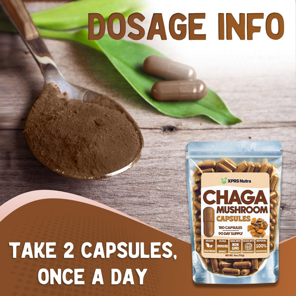 XPRS Nutra chaga mushrooms for holistic health