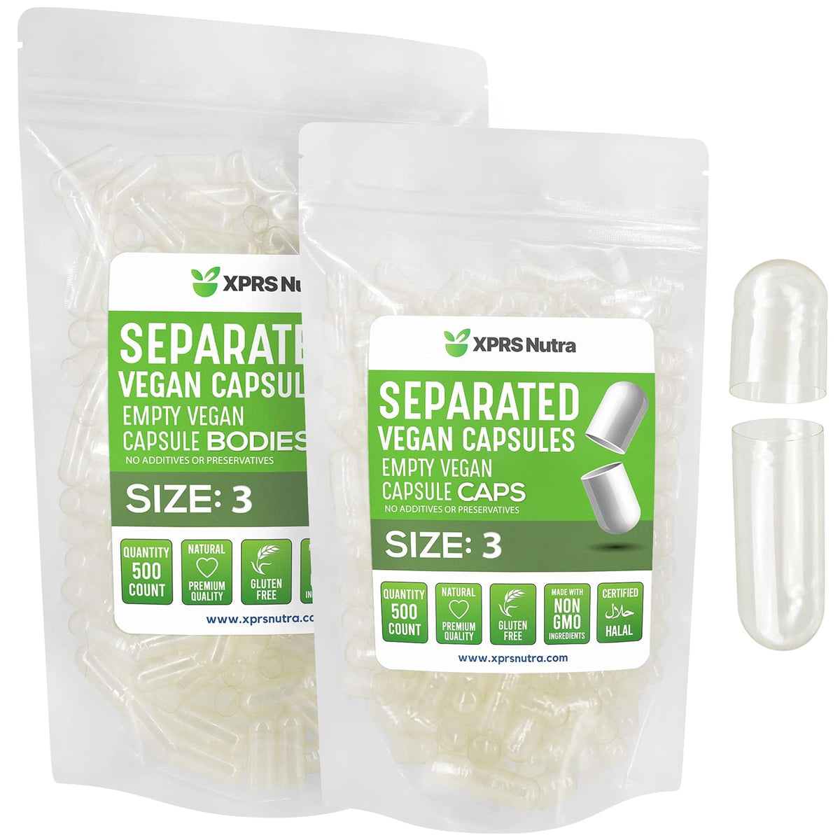 XPRS Nutra empty capsules for multivitamins