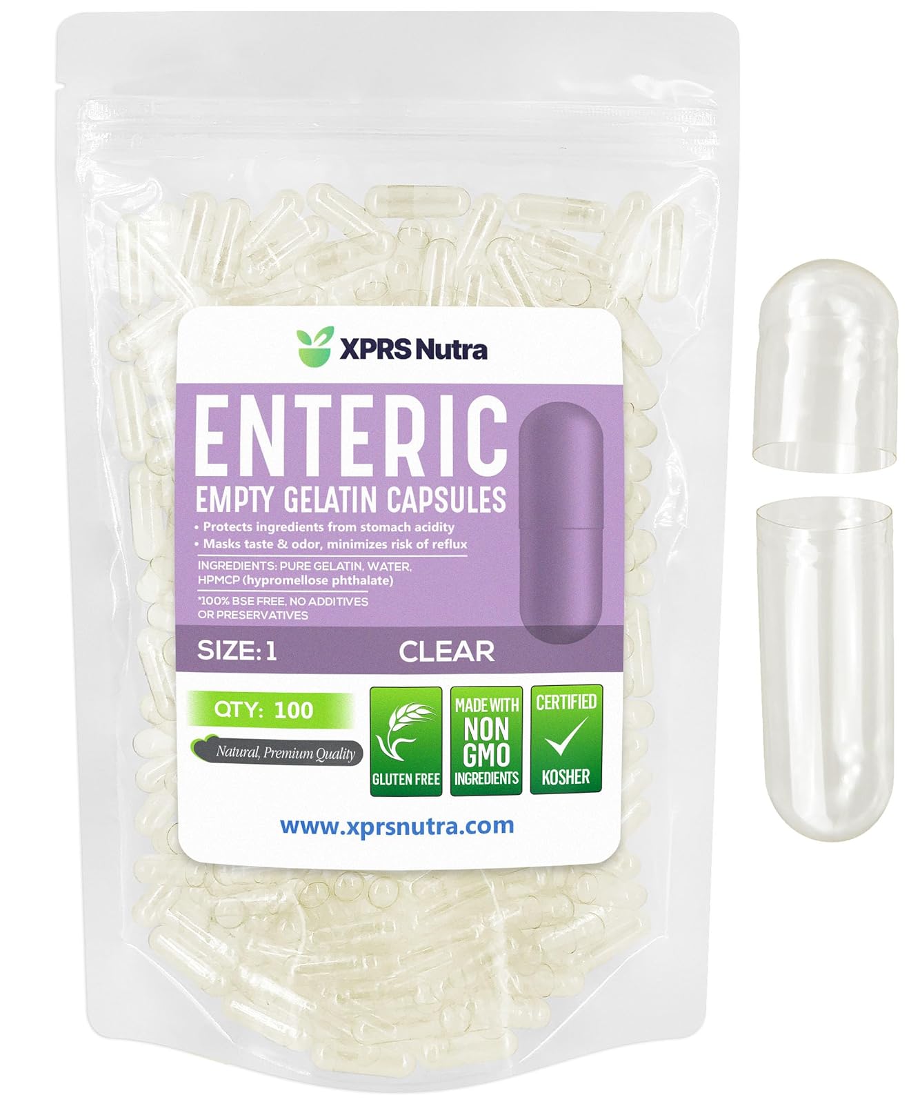 XPRS Nutra empty capsules for multivitamins