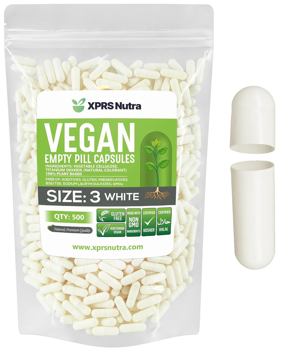 XPRS Nutra empty capsules for multivitamins